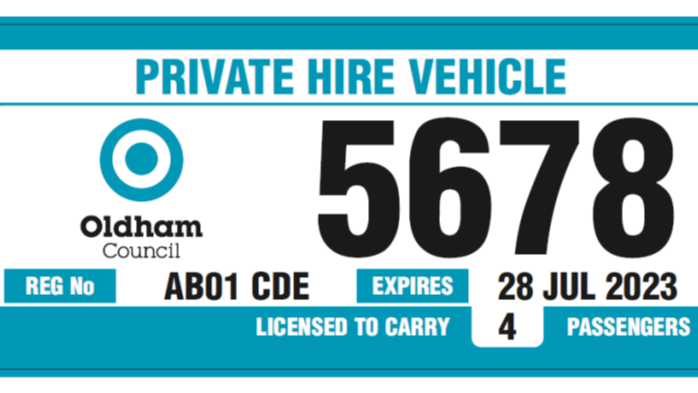 Taxi plates to reduce in size after vote - Oldham Liberal Democrats